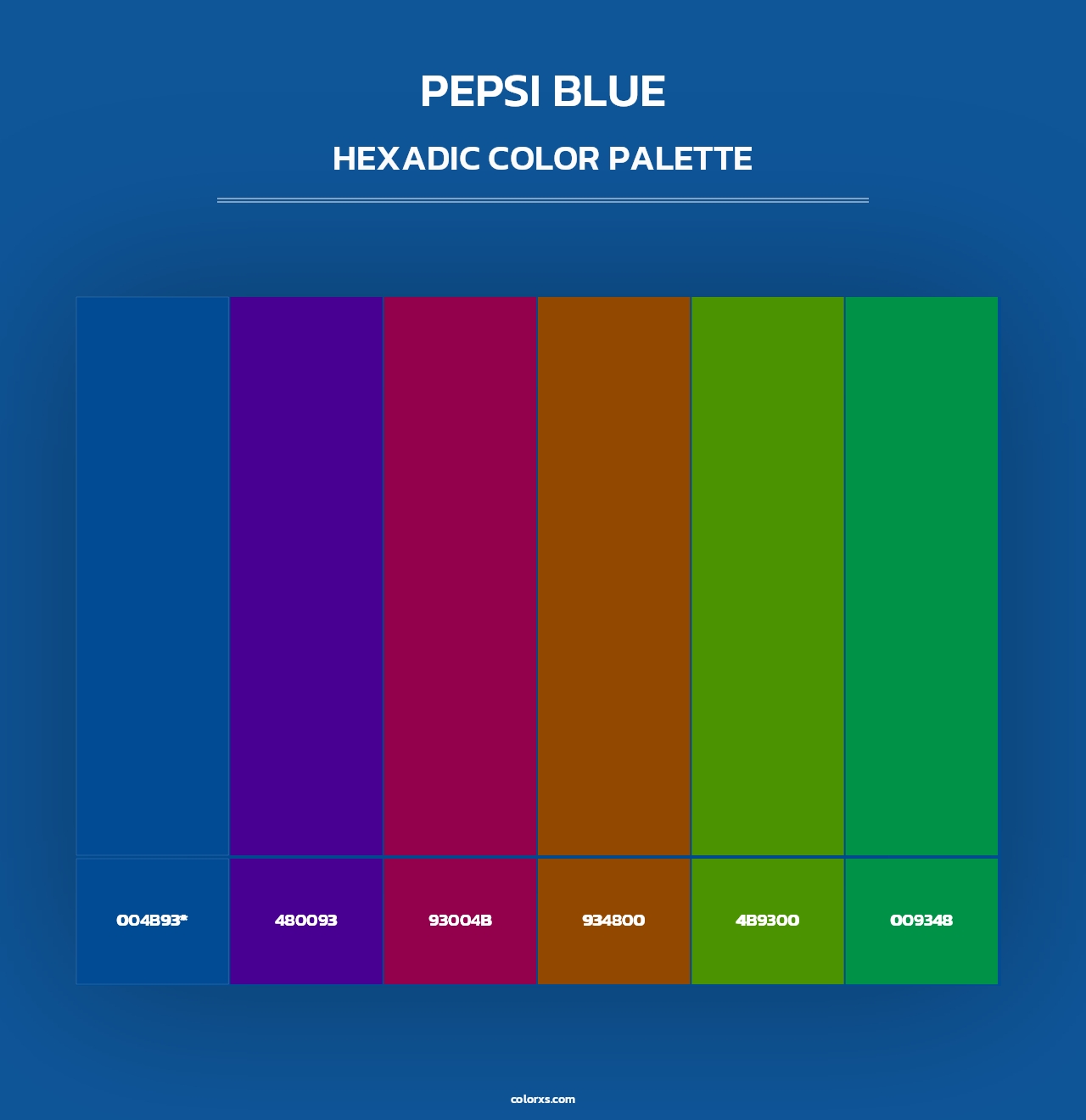Pepsi Blue color palettes - colorxs.com