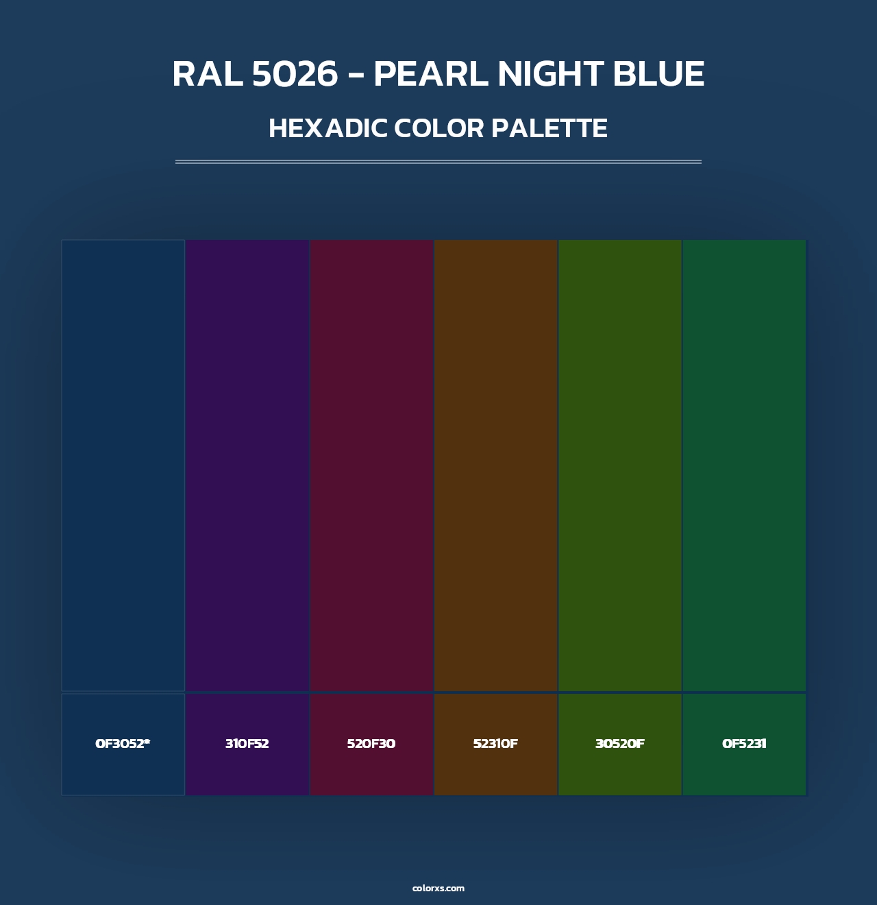 RAL 5026 - Pearl Night Blue color palettes - colorxs.com