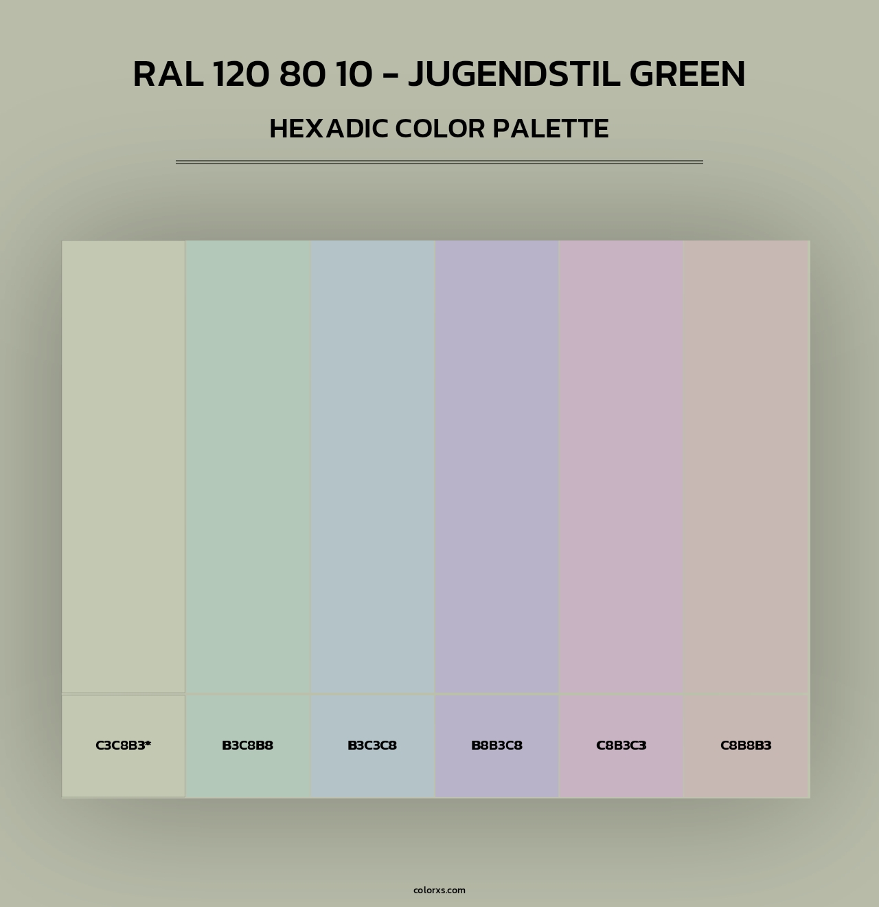 RAL 120 80 10 - Jugendstil Green color palettes - colorxs.com