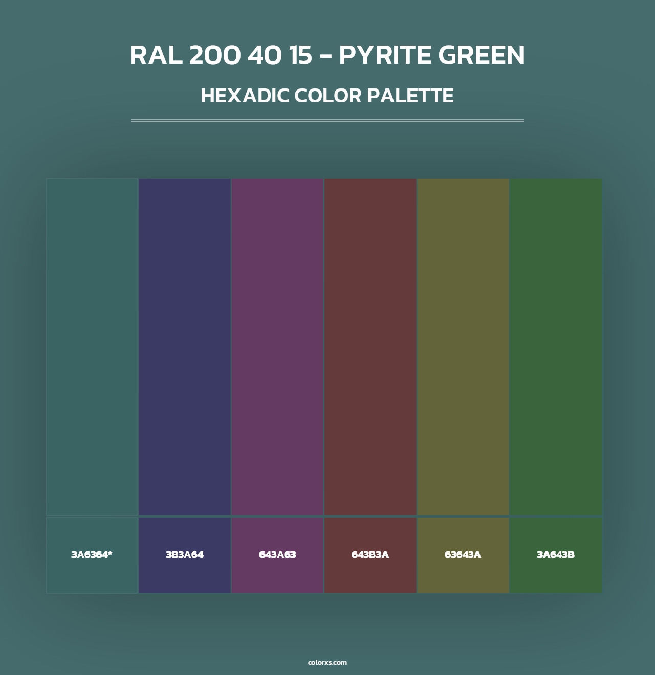 RAL 200 40 15 - Pyrite Green color palettes - colorxs.com