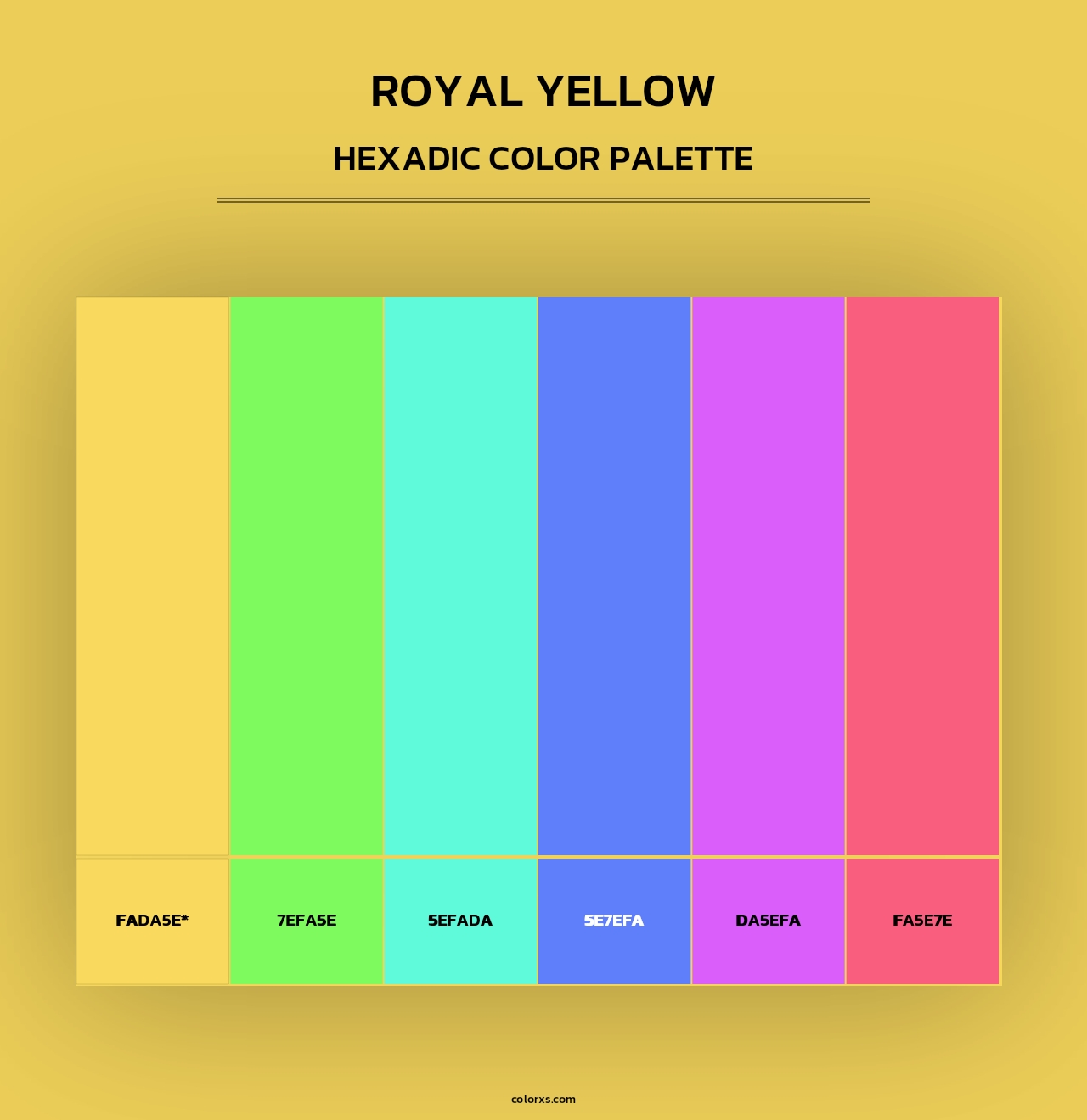 Royal Yellow color palettes - colorxs.com