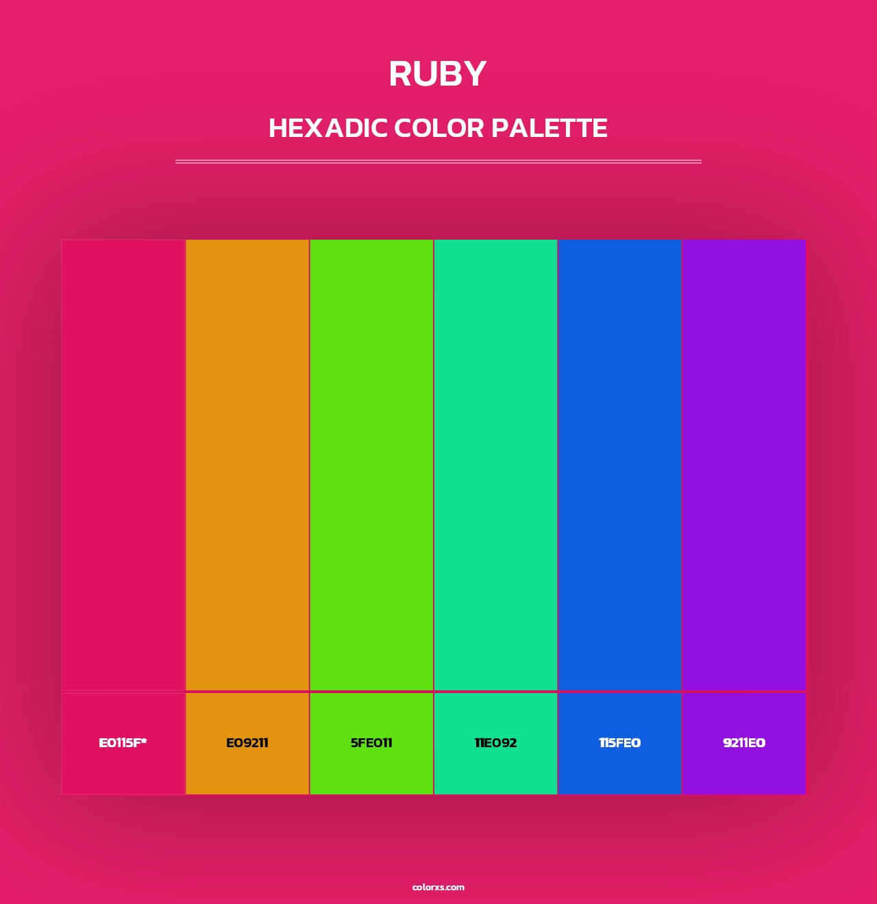 Ruby color palettes - colorxs.com