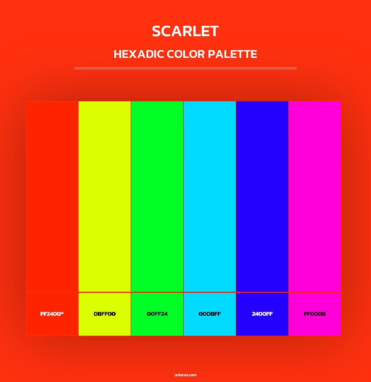 Scarlet color palettes - colorxs.com