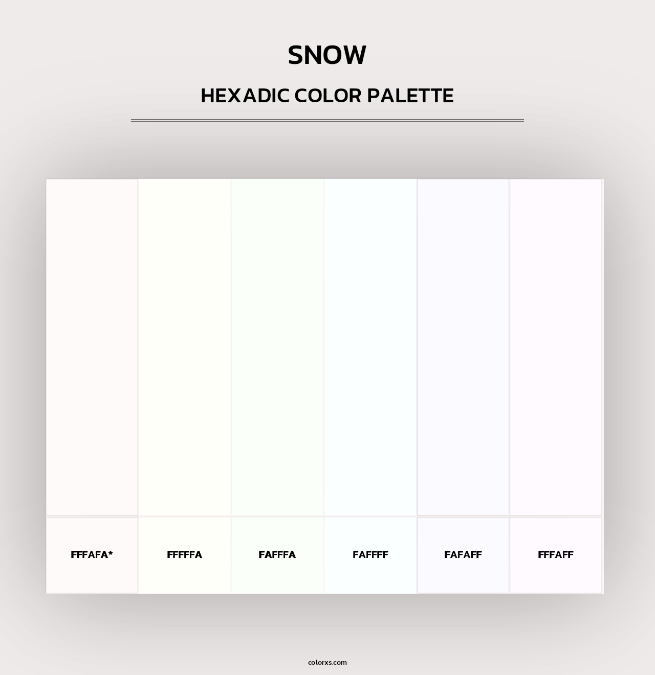 Snow color palettes - colorxs.com
