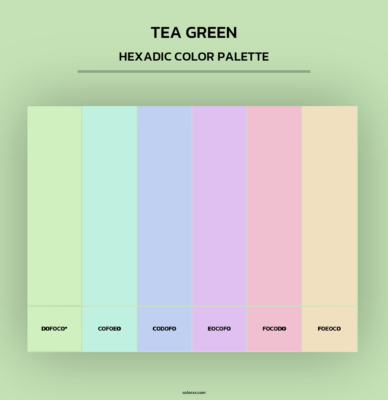 Tea Green color palettes - colorxs.com