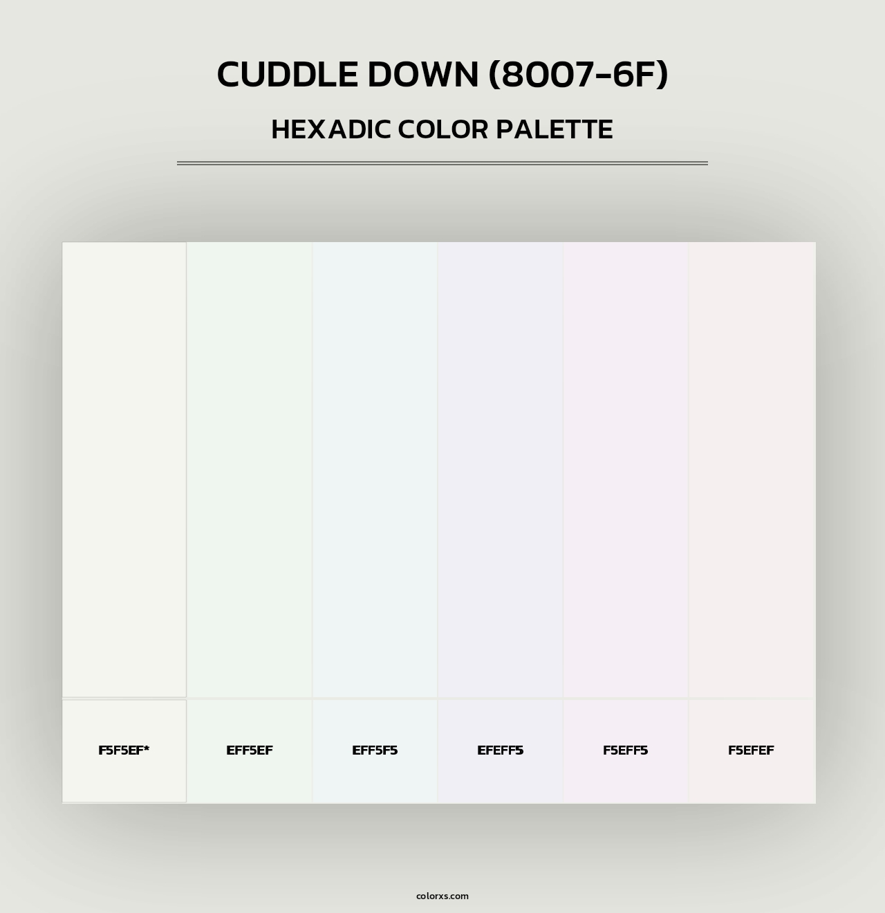 Valspar Cuddle Down (8007-6F) Paint coordinating colors and palettes ...