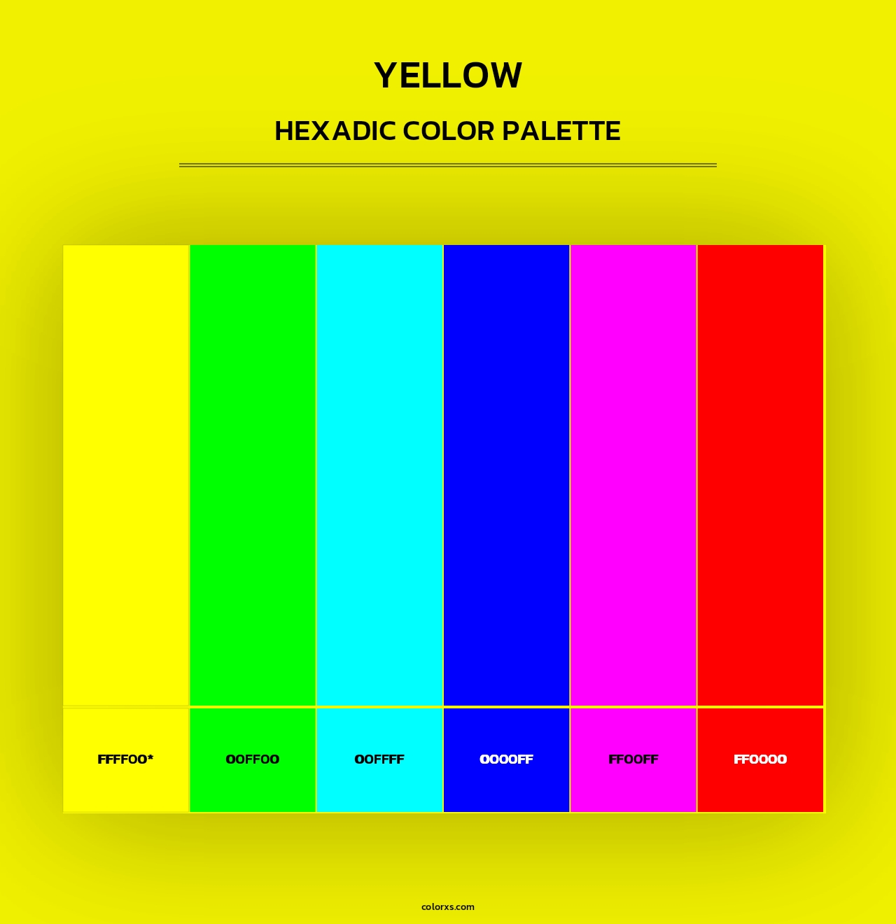 Yellow color palettes - colorxs.com