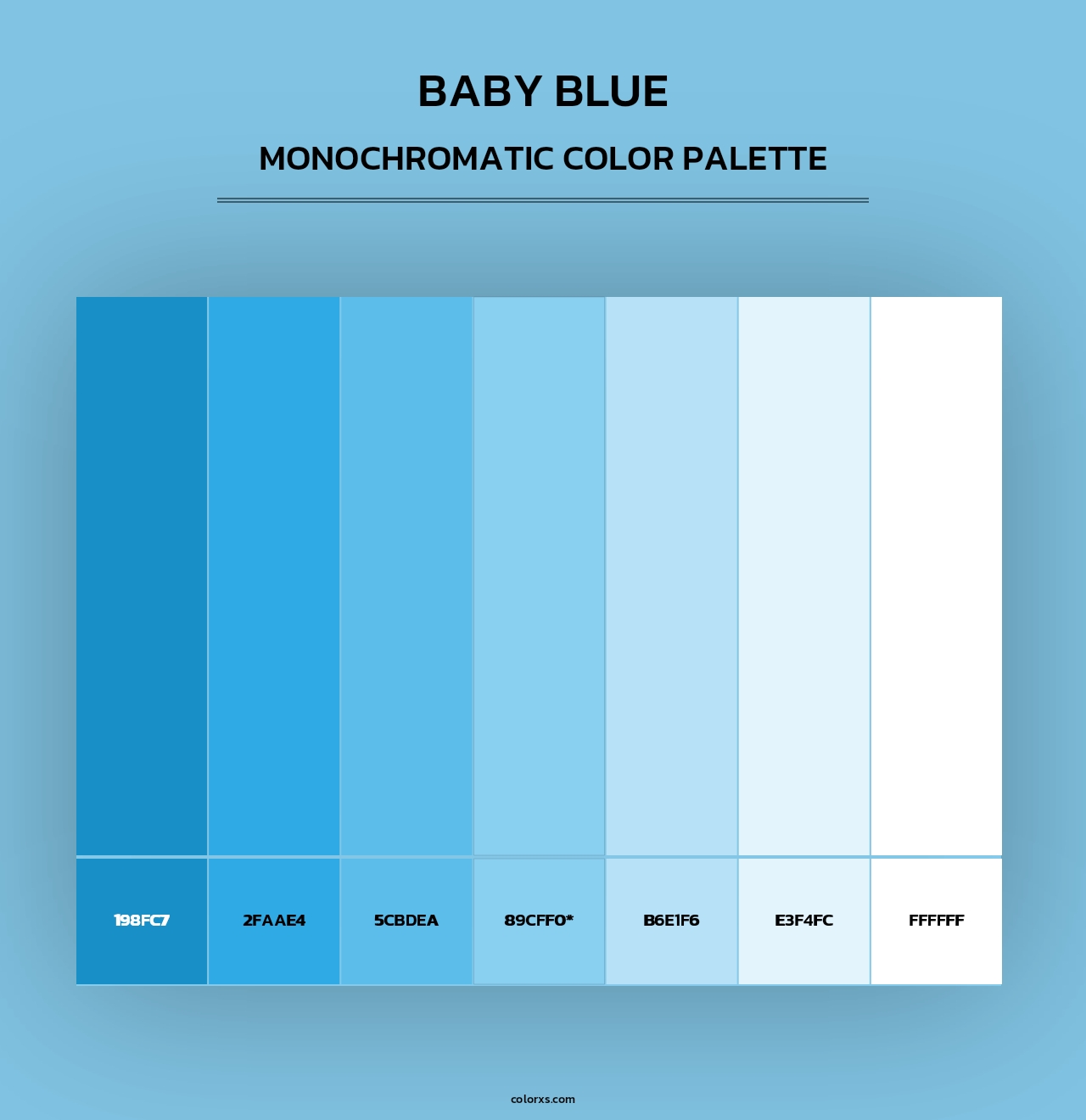 Baby Blue color palettes - colorxs.com