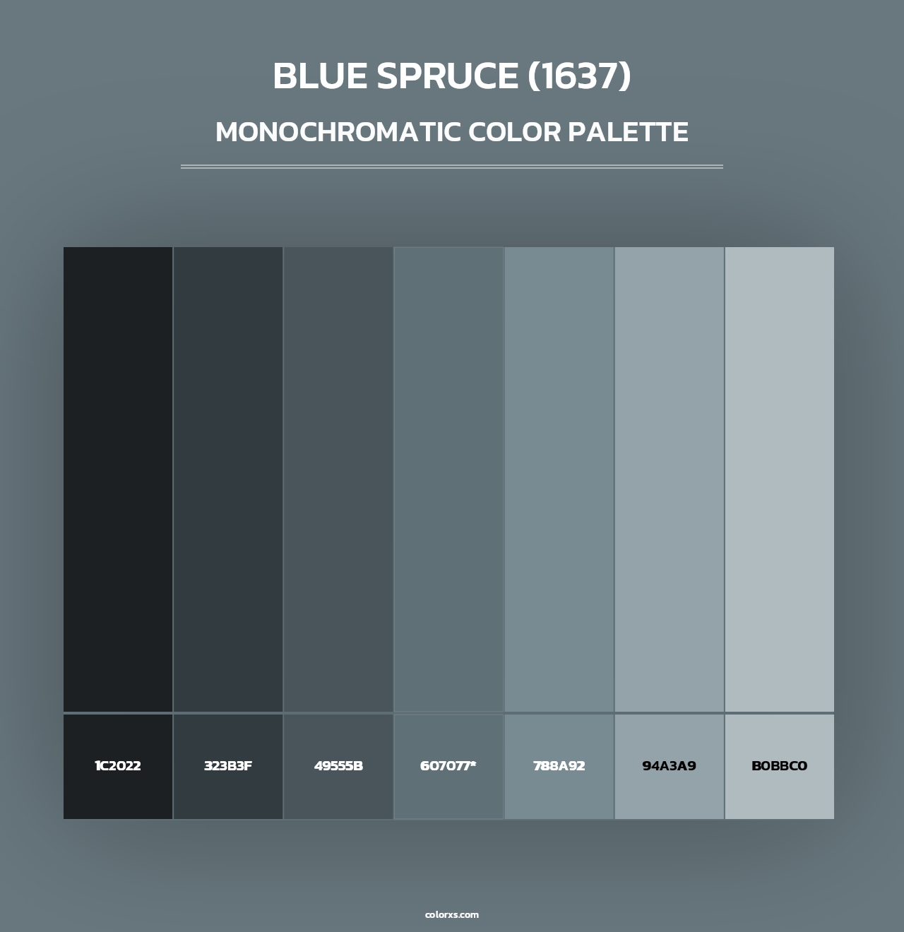 Benjamin Moore Blue Spruce (1637) Paint coordinating colors and ...