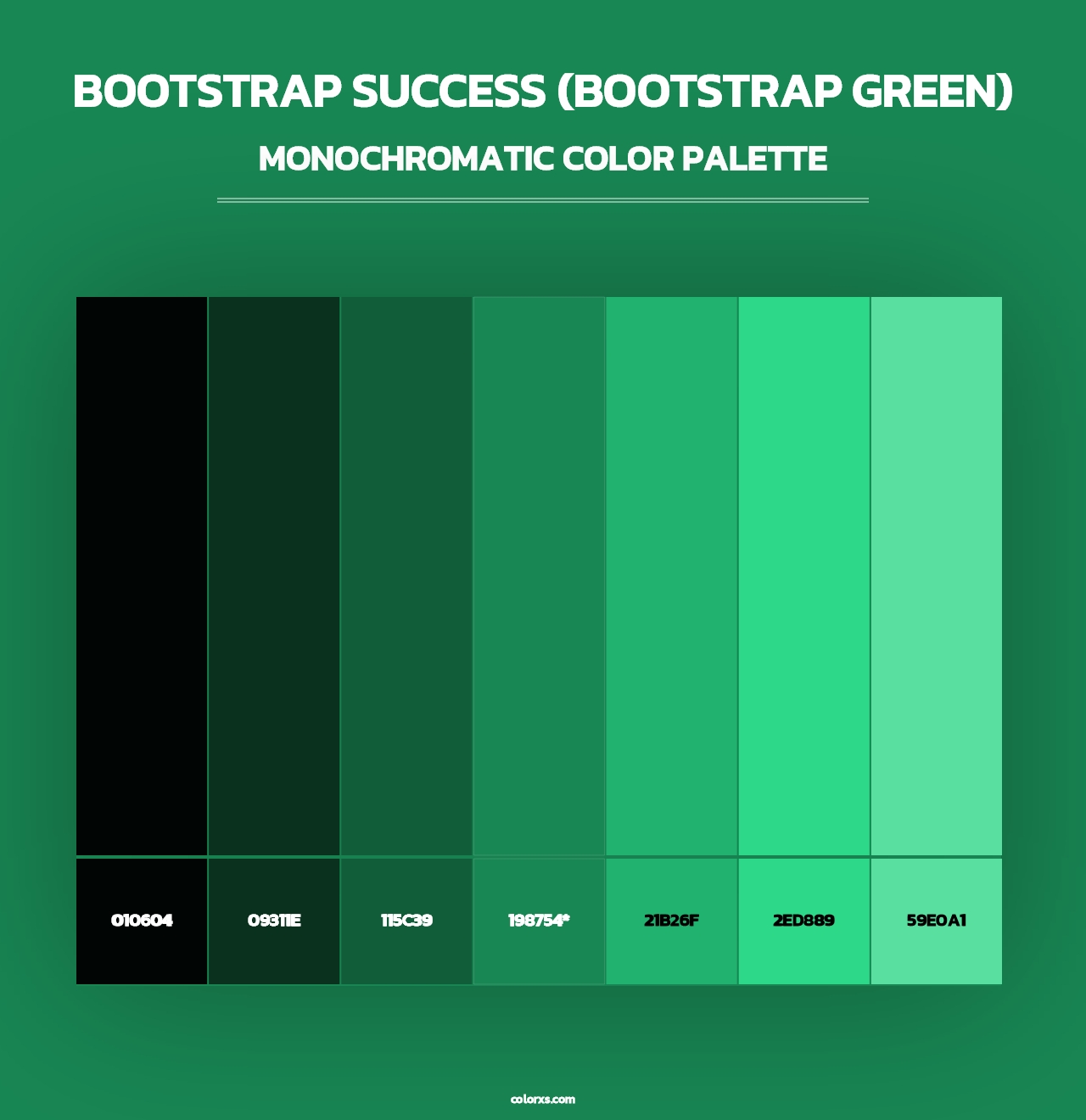 Bootstrap Success (Bootstrap Green) color palettes - colorxs.com