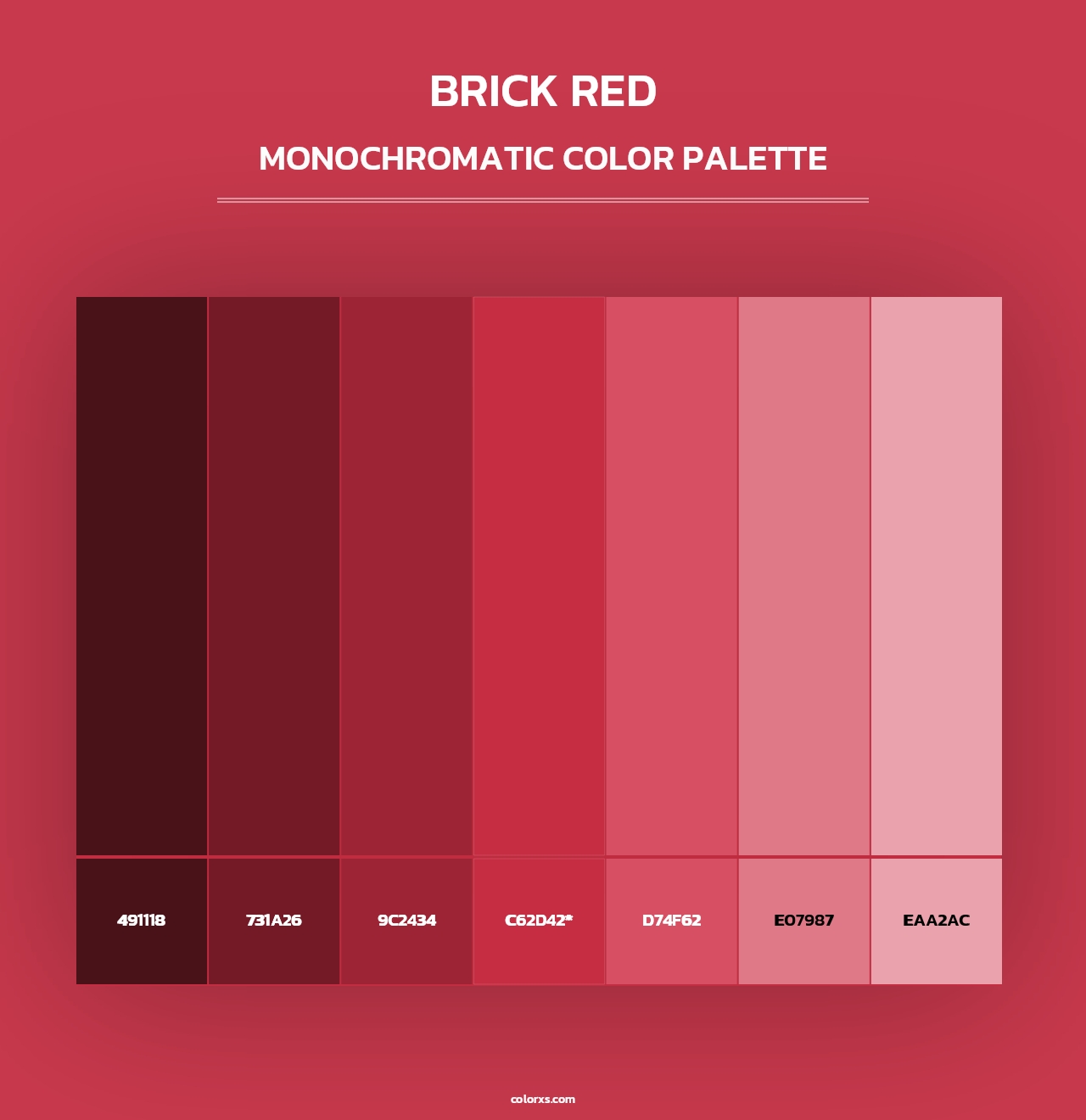 Brick Red color palettes - colorxs.com