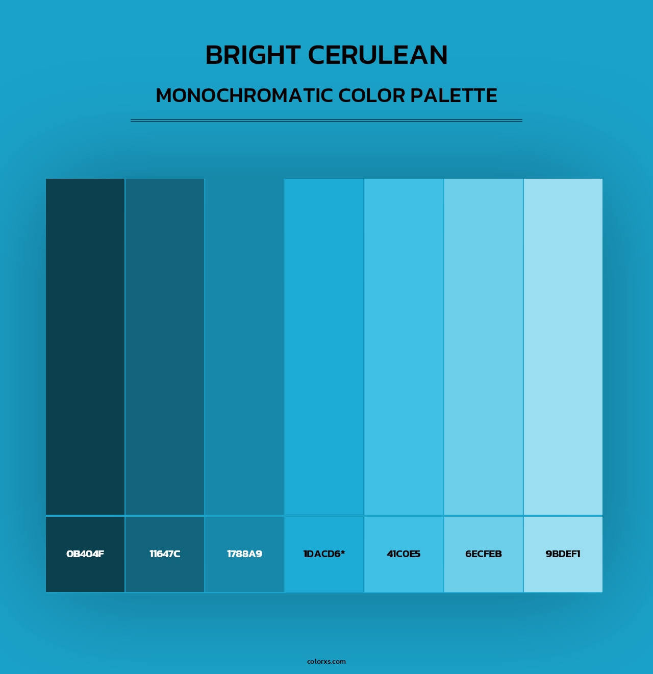 Monochromatic color palettes and scheme combinations - colorxs.com