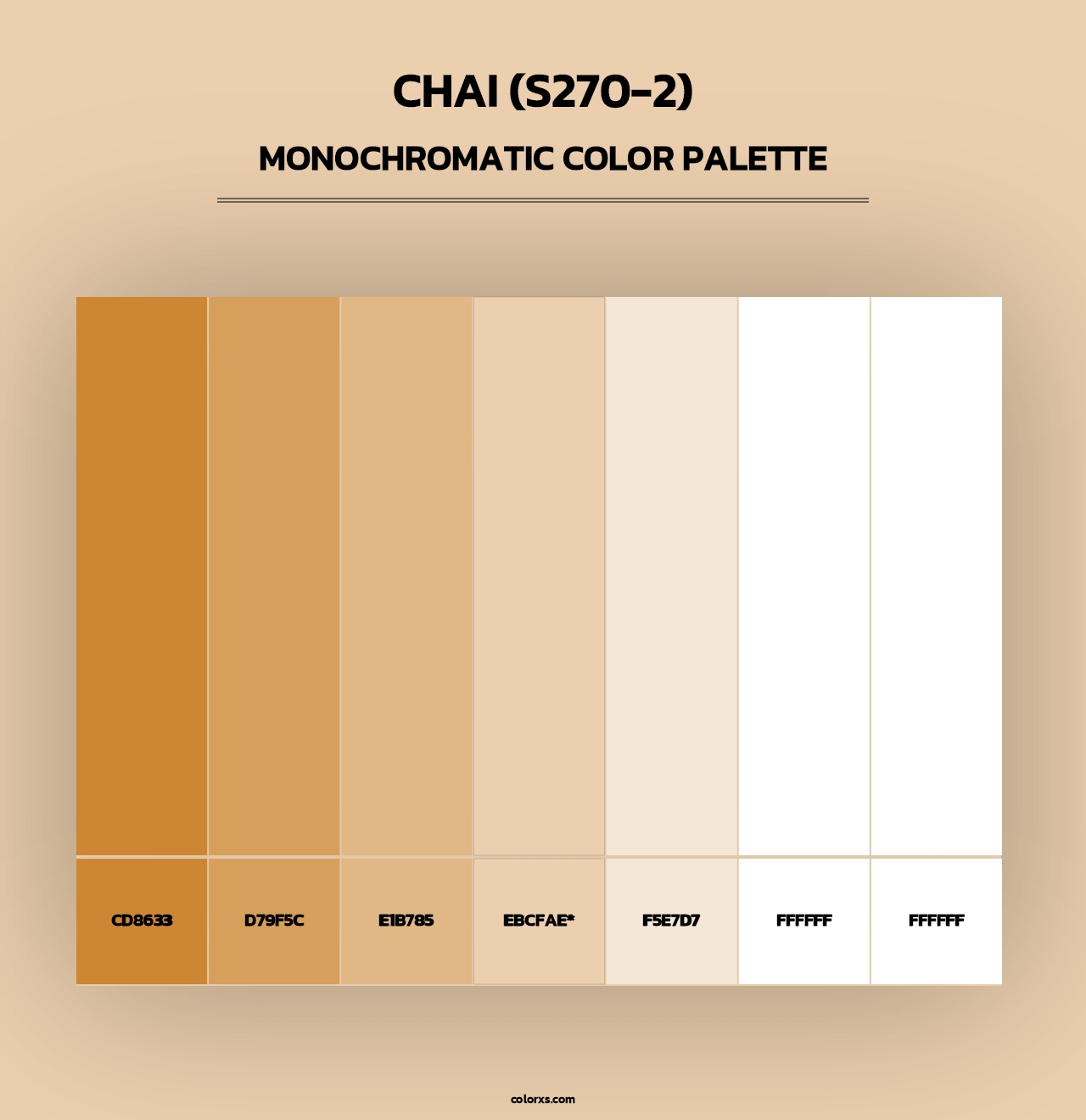 Behr Chai (S270-2) Paint coordinating colors and palettes - colorxs.com