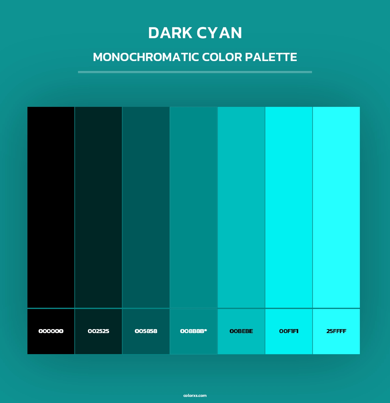 Monochromatic color palettes and scheme combinations - colorxs.com