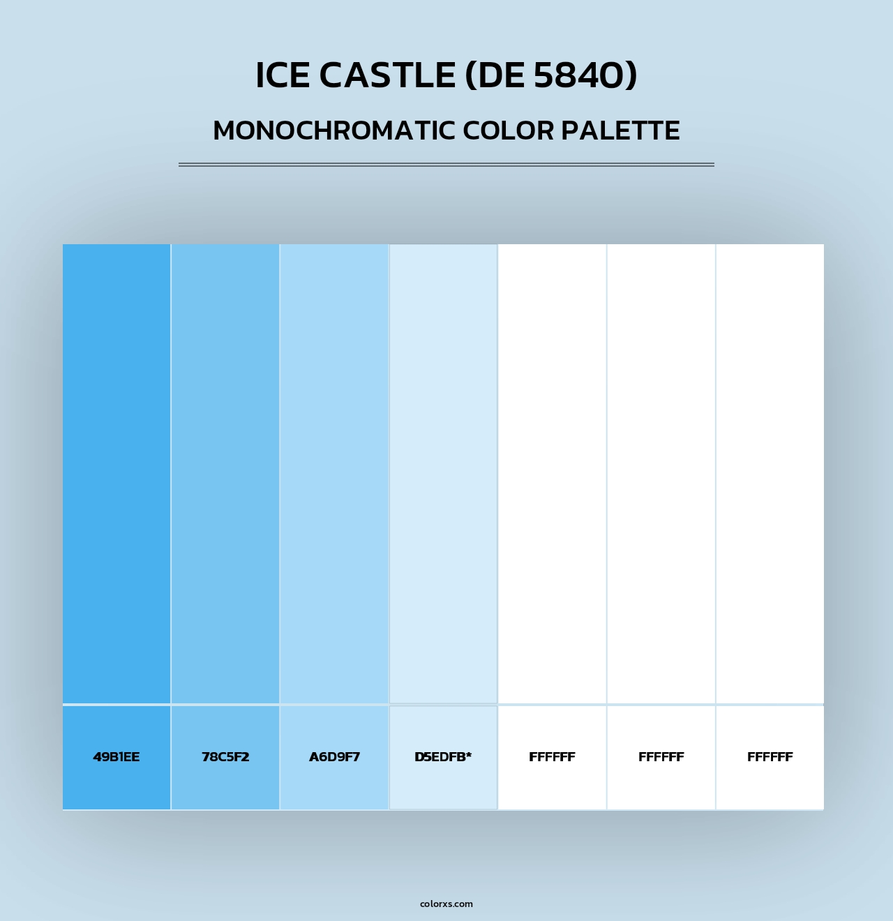 Dunn-Edwards Ice Castle (DE 5840) Paint coordinating colors and ...