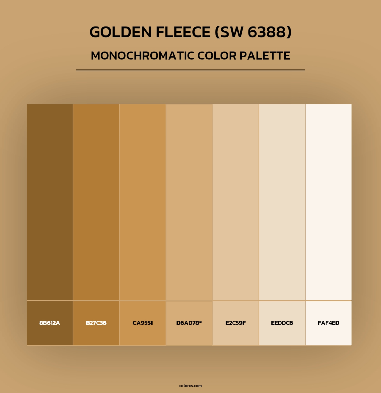 Sherwin Williams Golden Fleece (SW 6388) Paint coordinating colors and ...