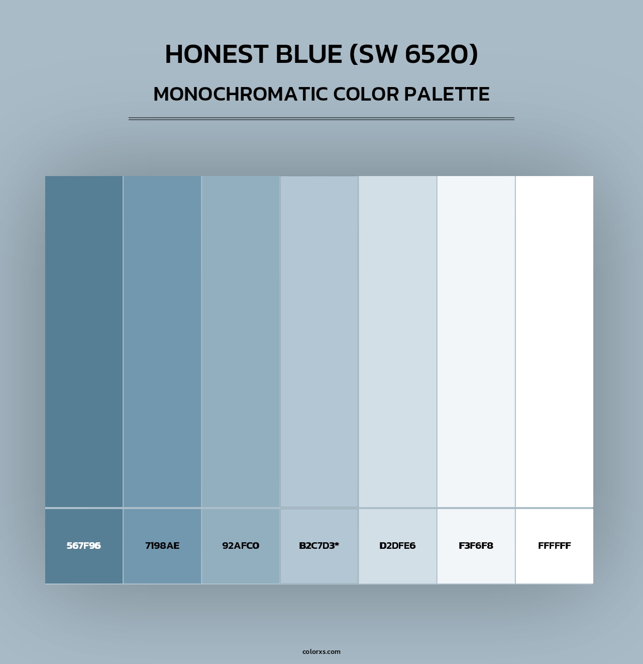 Sherwin Williams Honest Blue (SW 6520) Paint coordinating colors and ...