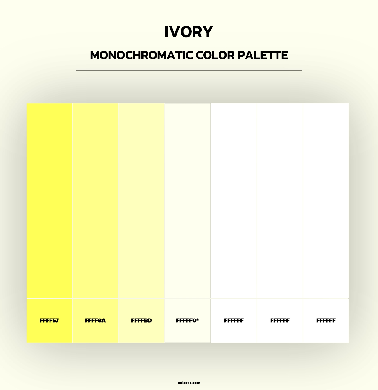 Ivory color palettes - colorxs.com