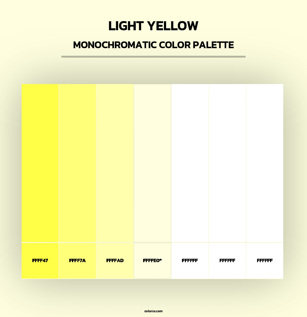 Light yellow color palettes - colorxs.com