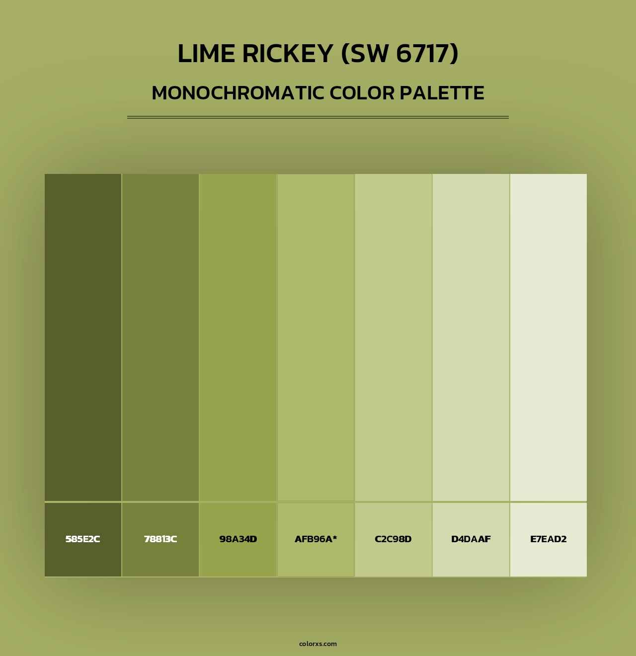 Sherwin Williams Lime Rickey (SW 6717) Paint coordinating colors and ...