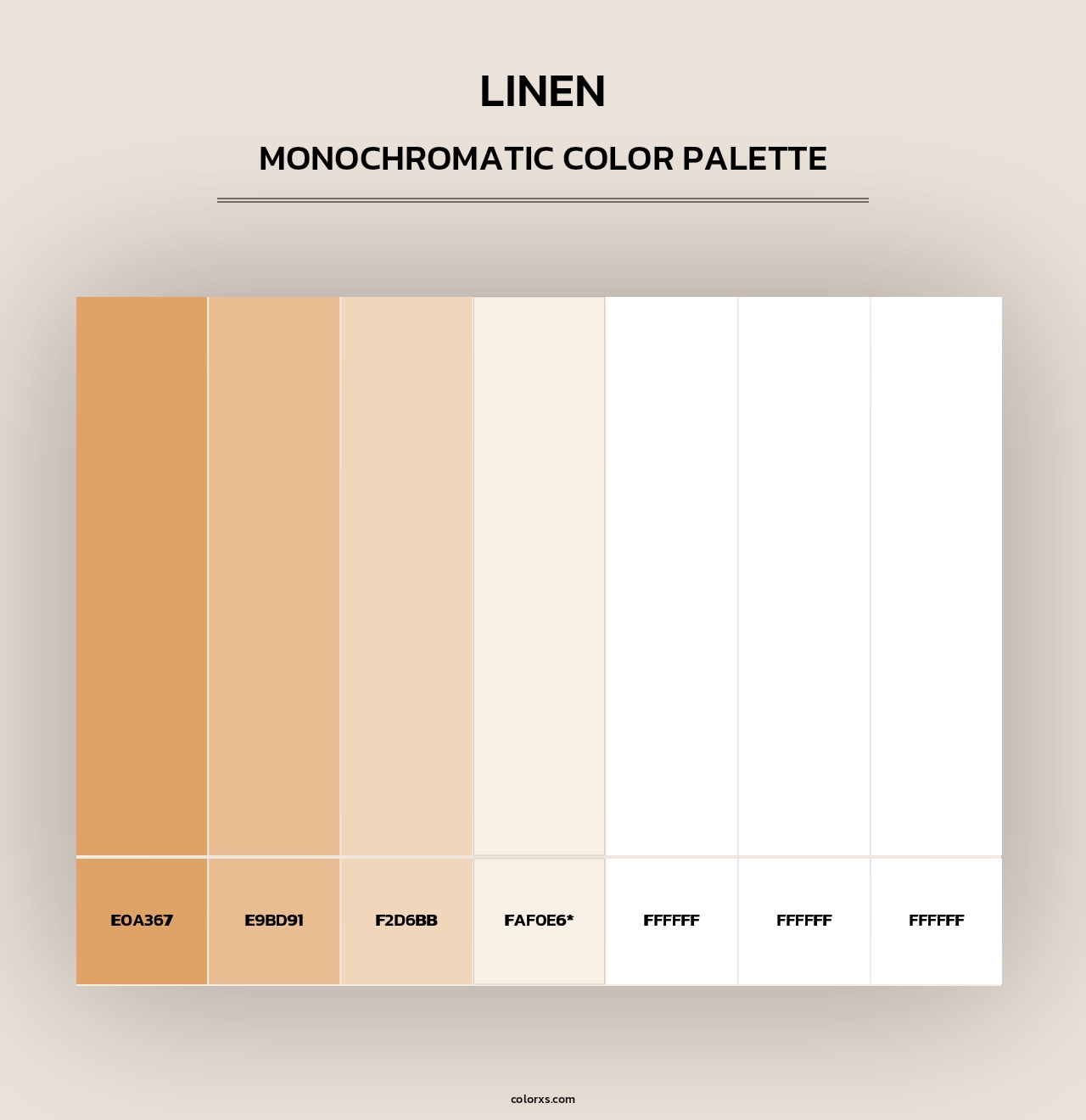 Linen color palettes - colorxs.com