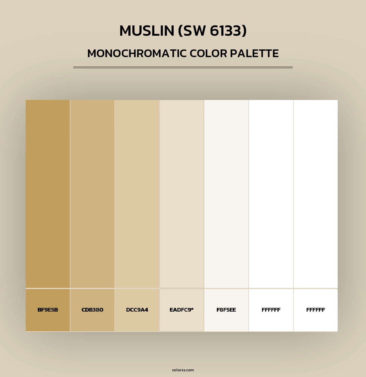 Sherwin Williams Muslin (SW 6133) Paint coordinating colors and ...