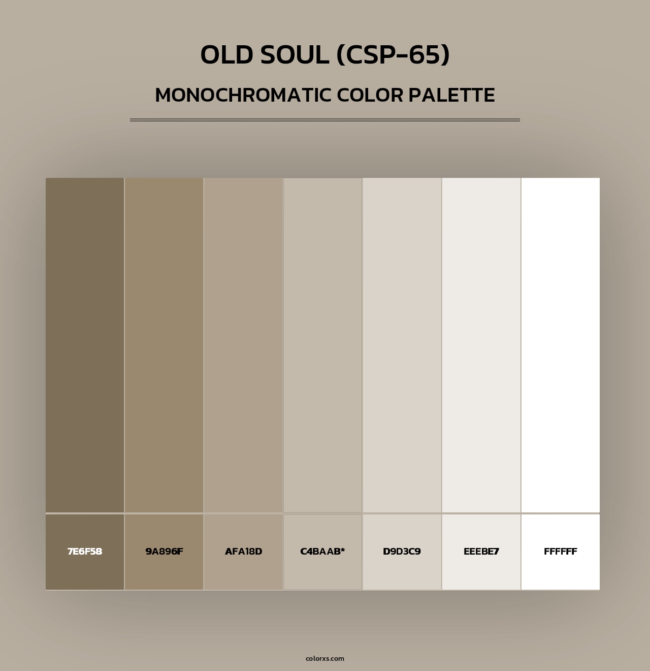 Benjamin Moore Old Soul (CSP-65) Paint coordinating colors and palettes ...