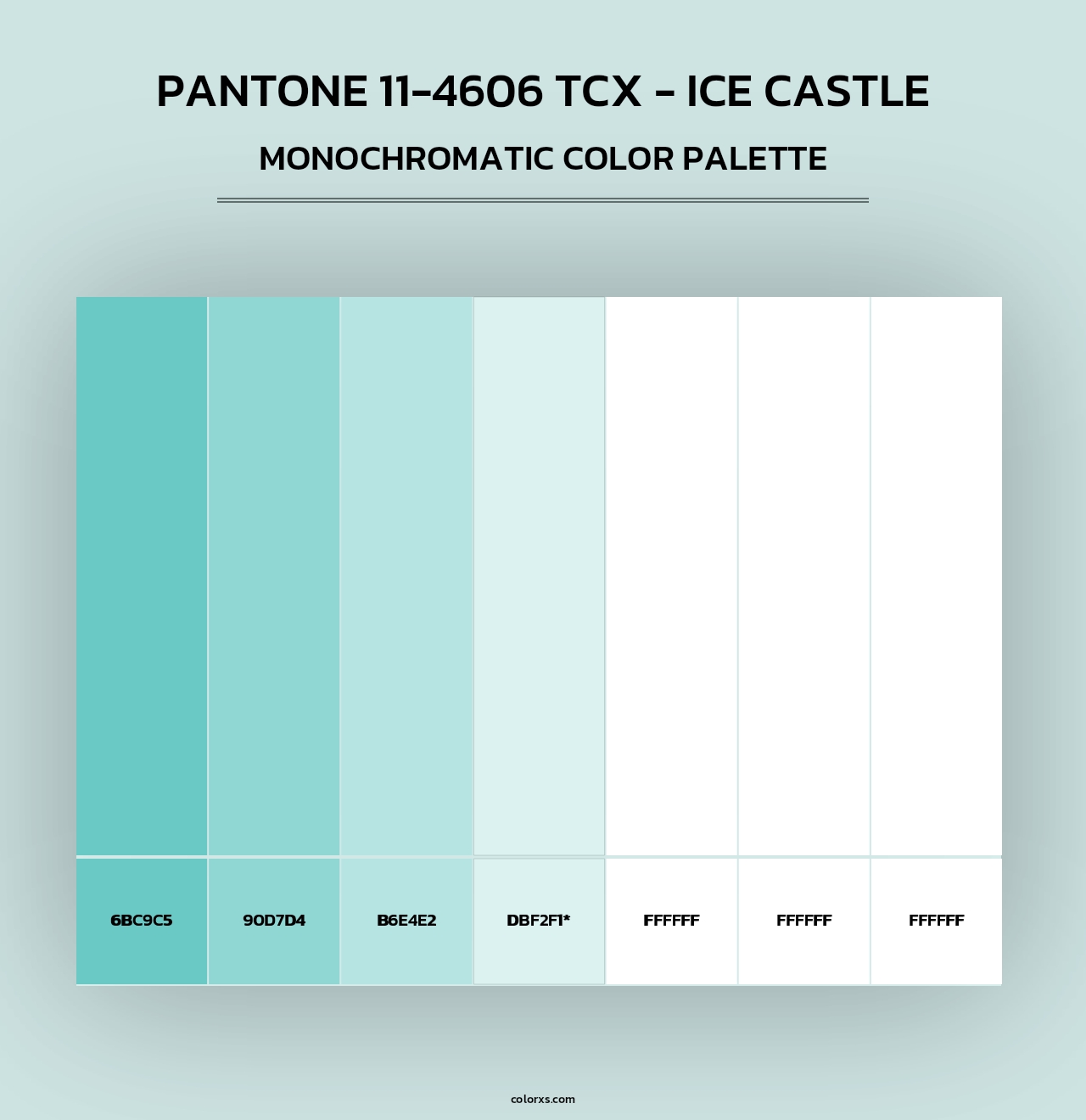 PANTONE 11-4606 TCX - Ice Castle color palettes - colorxs.com