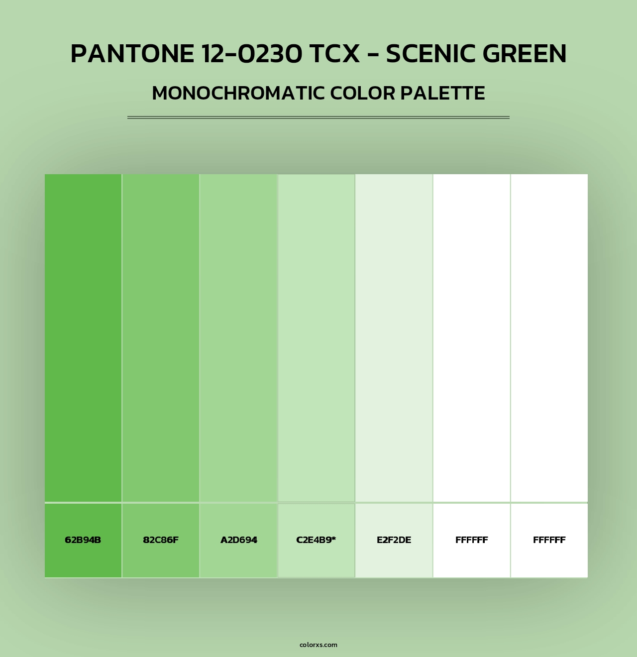 PANTONE 12-0230 TCX - Scenic Green color palettes - colorxs.com