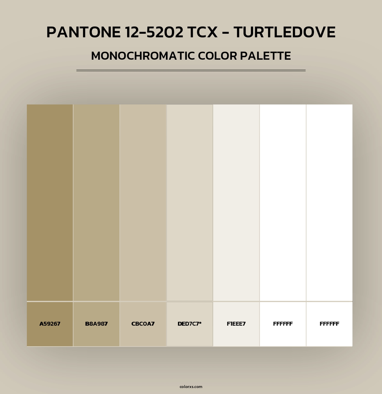 PANTONE 12-5202 TCX - Turtledove color palettes - colorxs.com