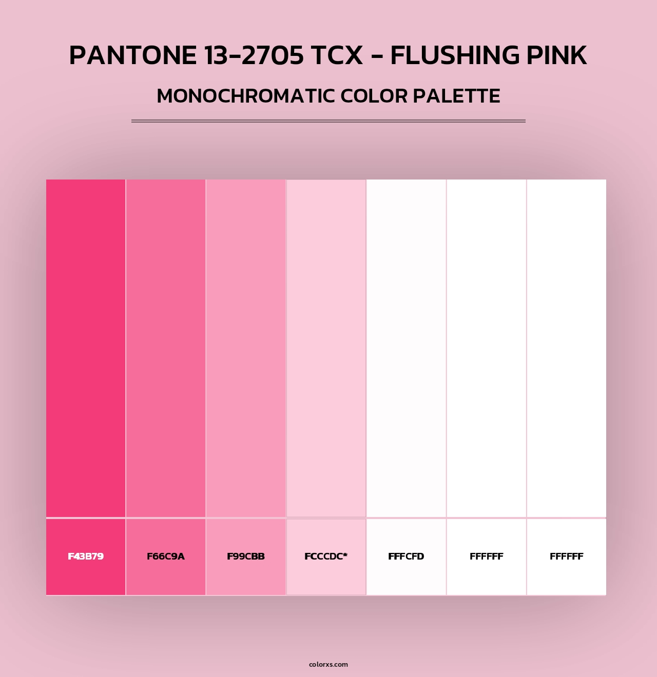 PANTONE 13-2705 TCX - Flushing Pink color palettes - colorxs.com