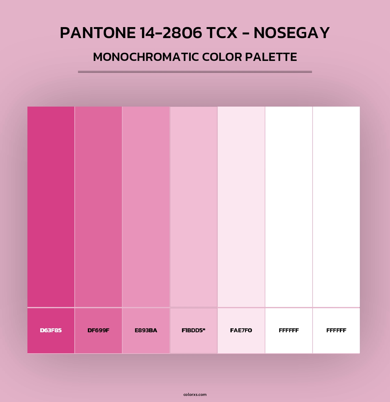 PANTONE 14-2806 TCX - Nosegay color palettes - colorxs.com