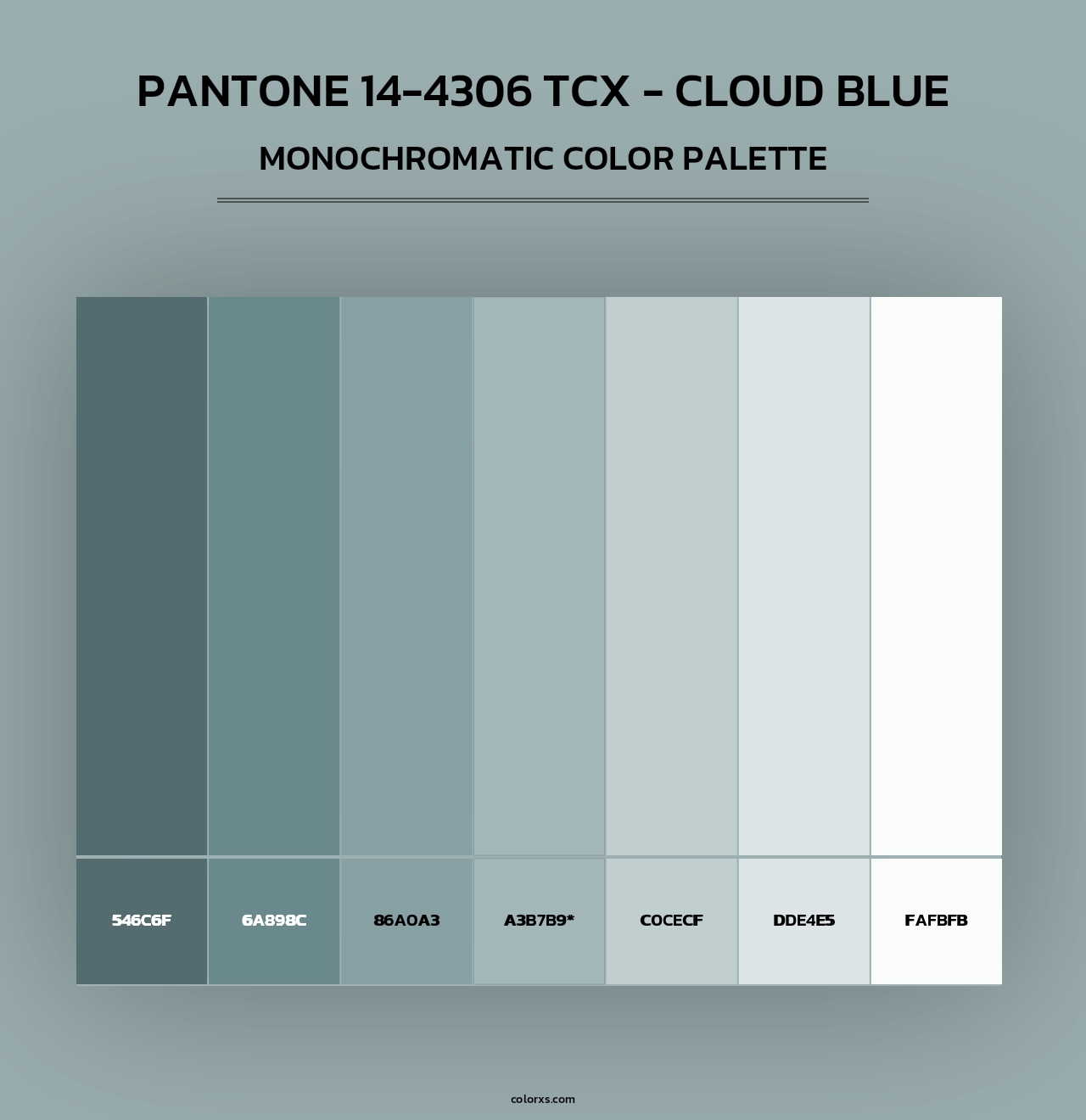 Pantone 14-4306 TCX - Cloud Blue color palettes - colorxs.com