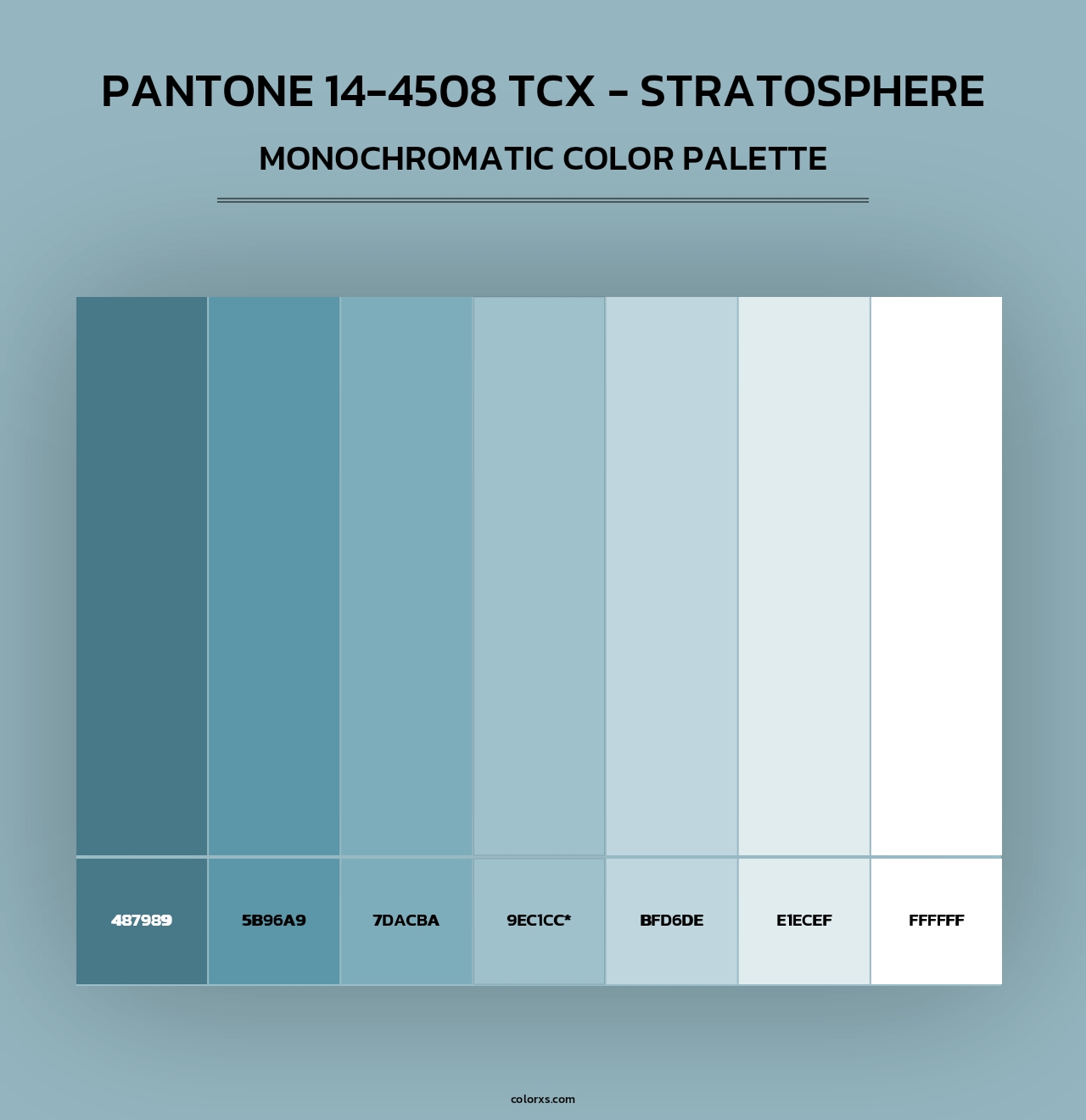 PANTONE 14 4508 TCX Stratosphere Color Palettes Colorxs