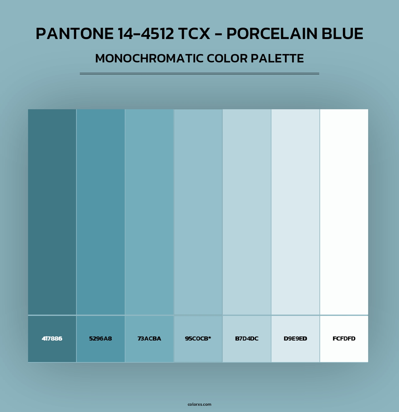 PANTONE 14-4512 TCX - Porcelain Blue color palettes - colorxs.com