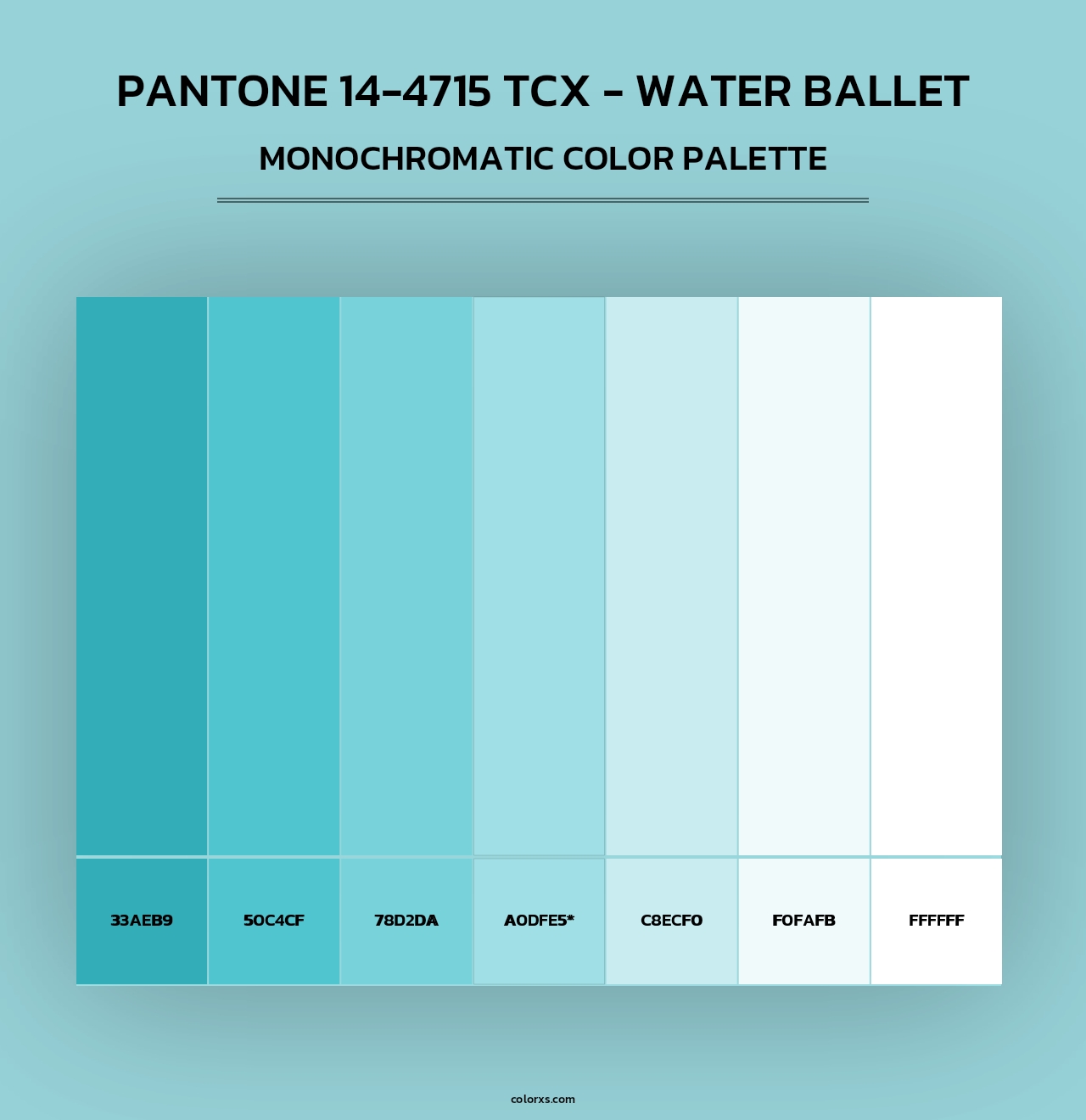 PANTONE 14-4715 TCX - Water Ballet color palettes - colorxs.com
