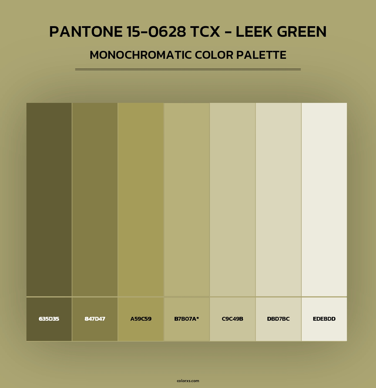 PANTONE 15-0628 TCX - Leek Green color palettes - colorxs.com
