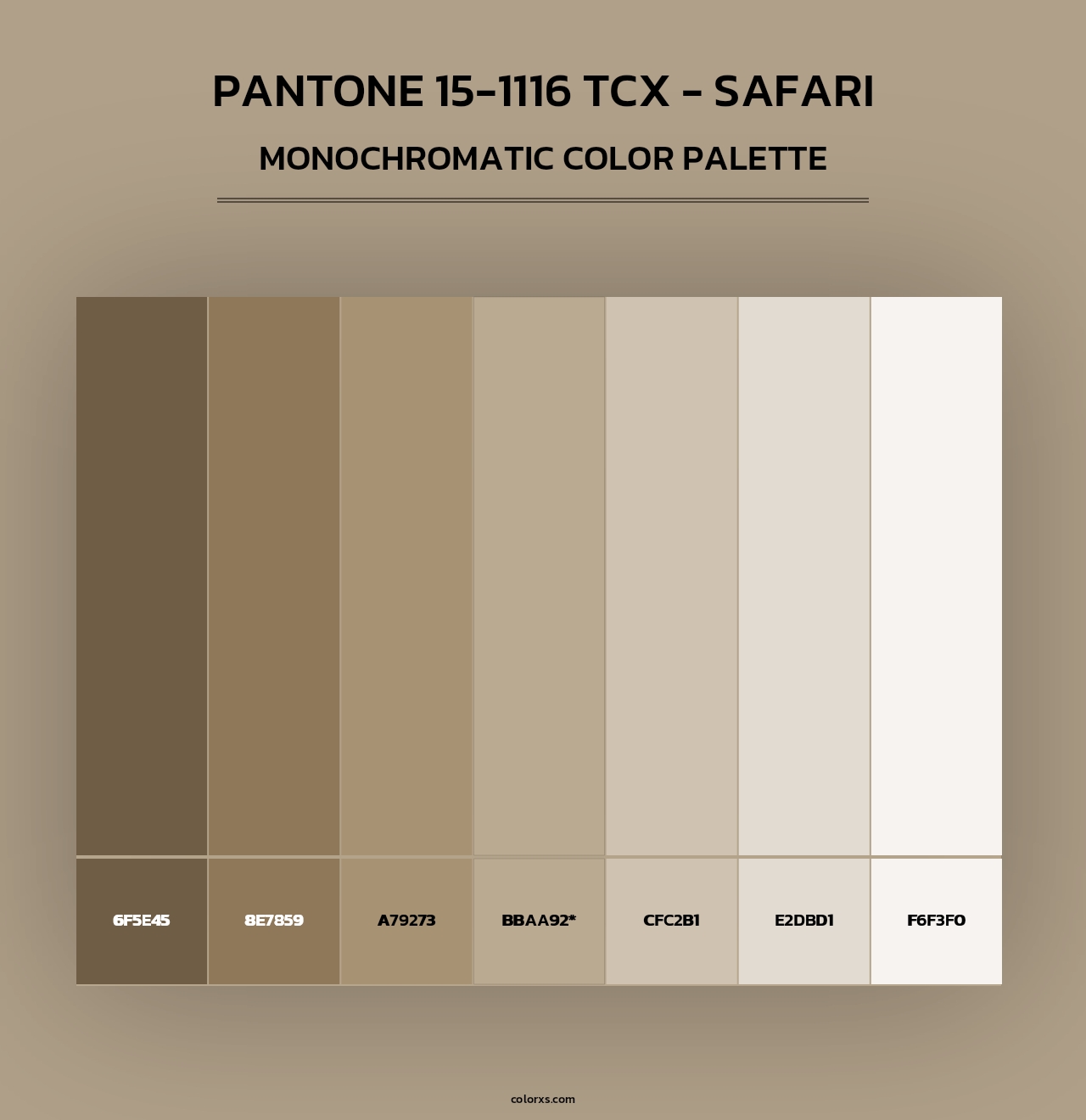 PANTONE 15-1116 TCX - Safari color palettes - colorxs.com