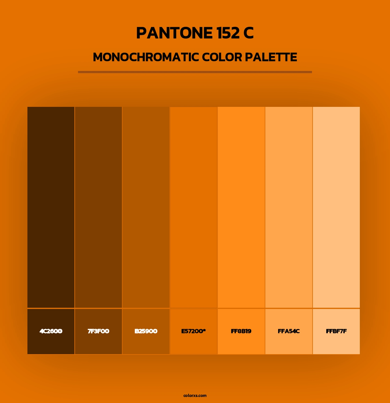 PANTONE 152 C color palettes - colorxs.com