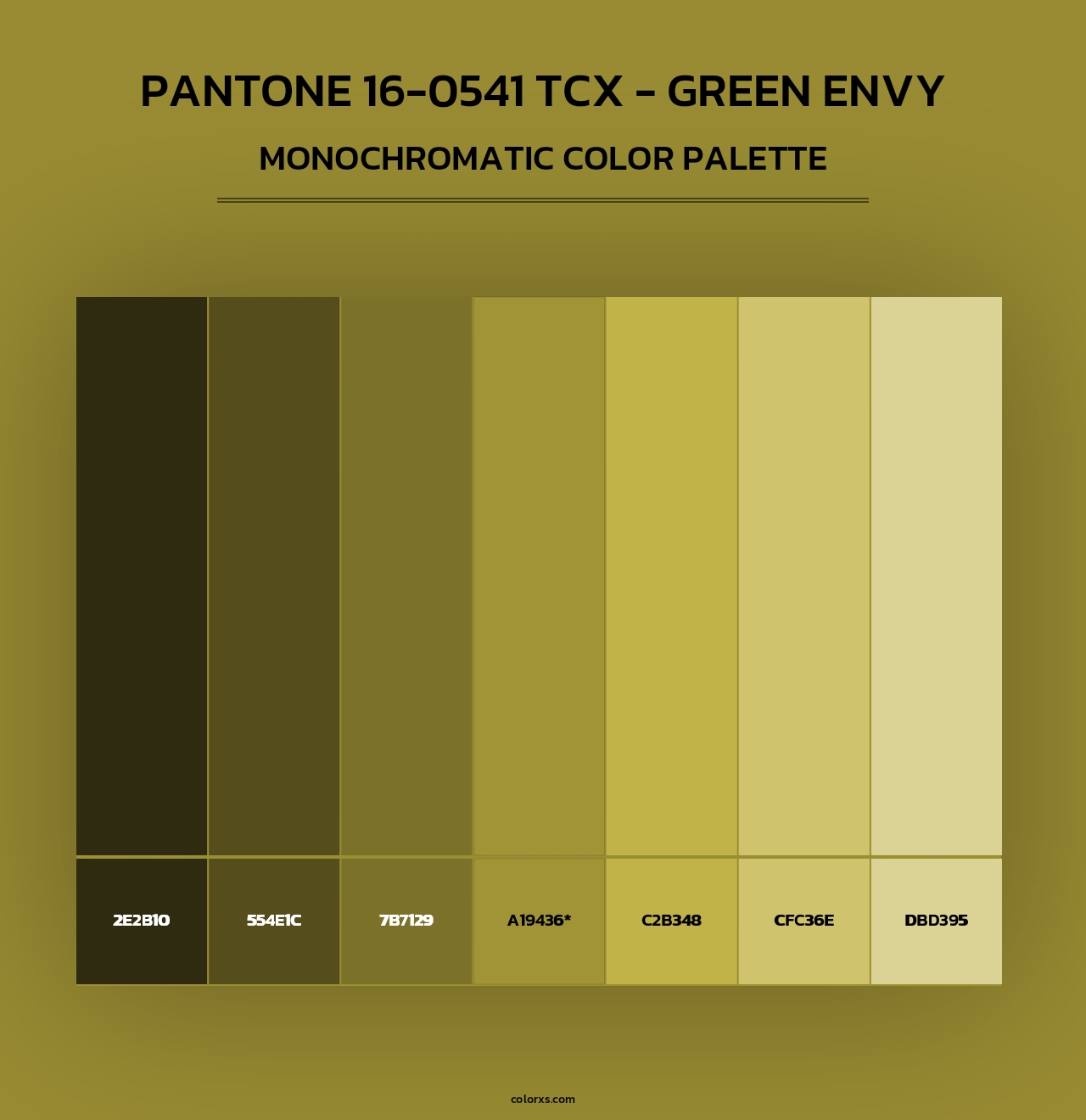 PANTONE 16-0541 TCX - Green Envy color palettes - colorxs.com