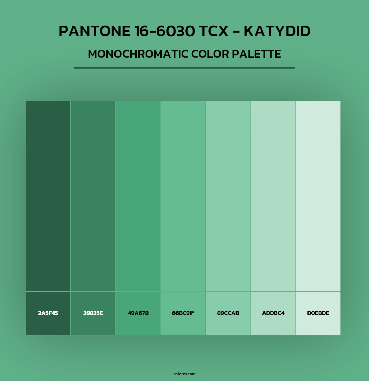 PANTONE 16-6030 TCX - Katydid color palettes - colorxs.com
