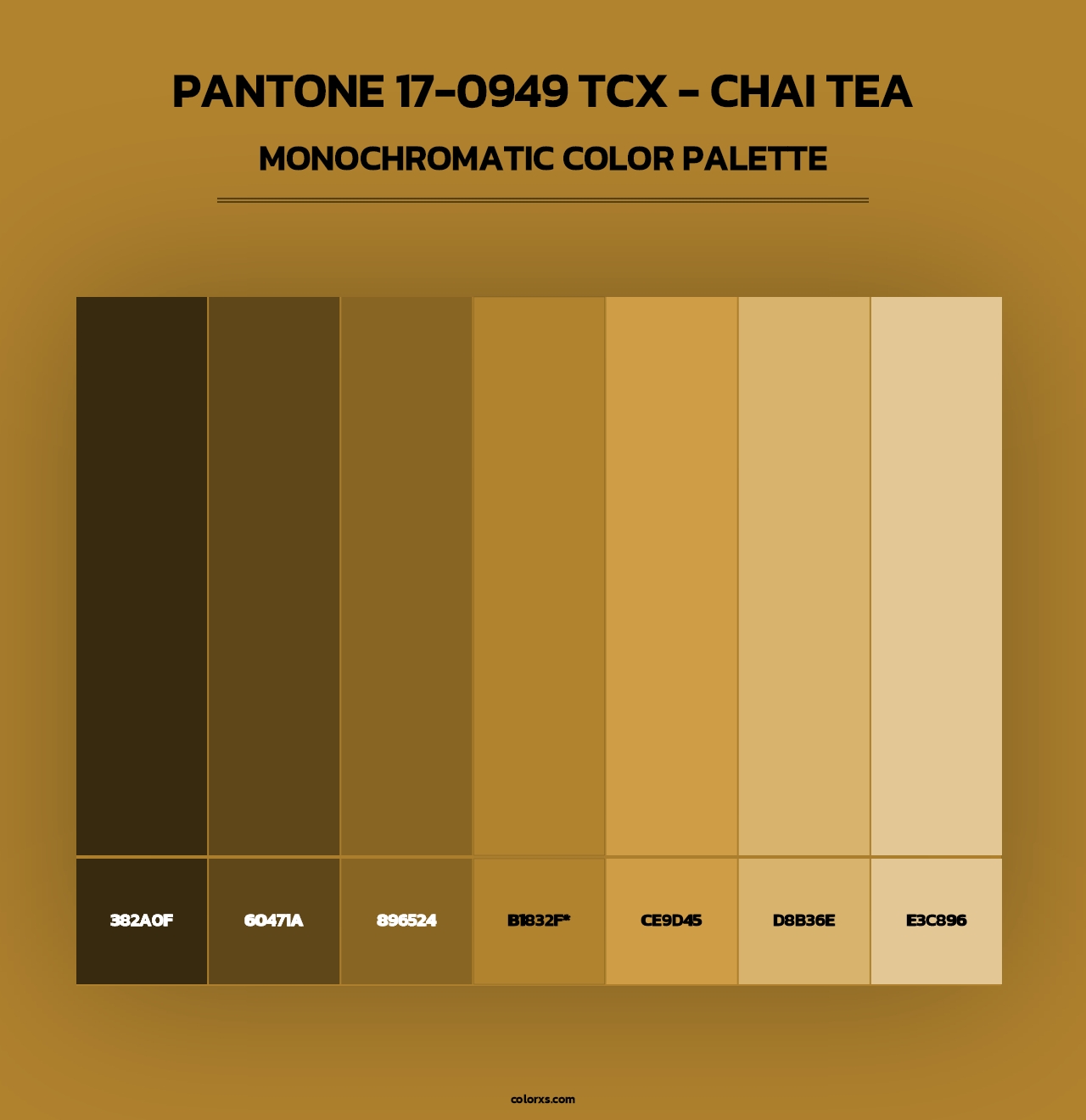 PANTONE 17-0949 TCX - Chai Tea color palettes - colorxs.com