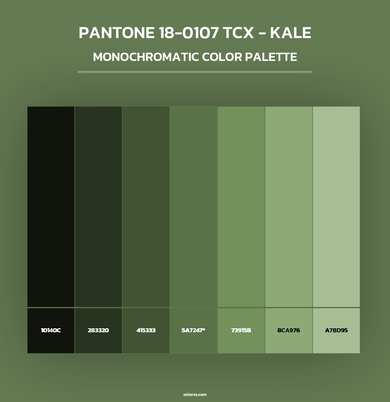 PANTONE 18-0107 TCX - Kale color palettes - colorxs.com