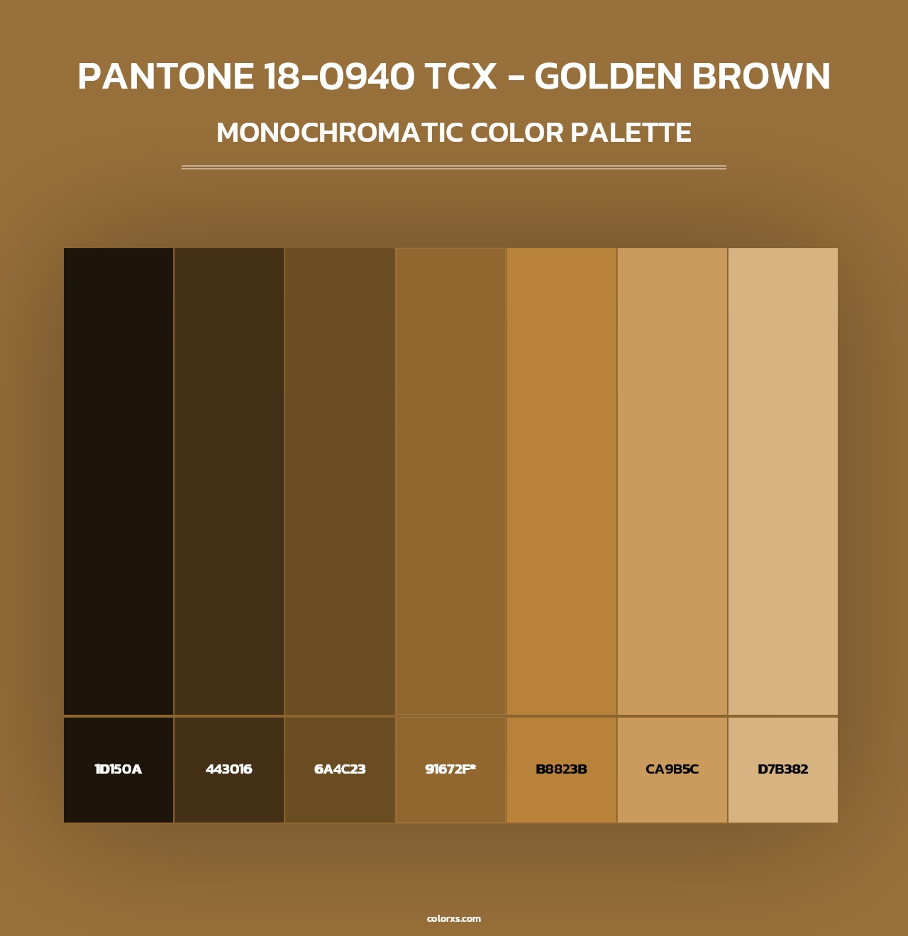 PANTONE 18-0940 TCX - Golden Brown color palettes - colorxs.com