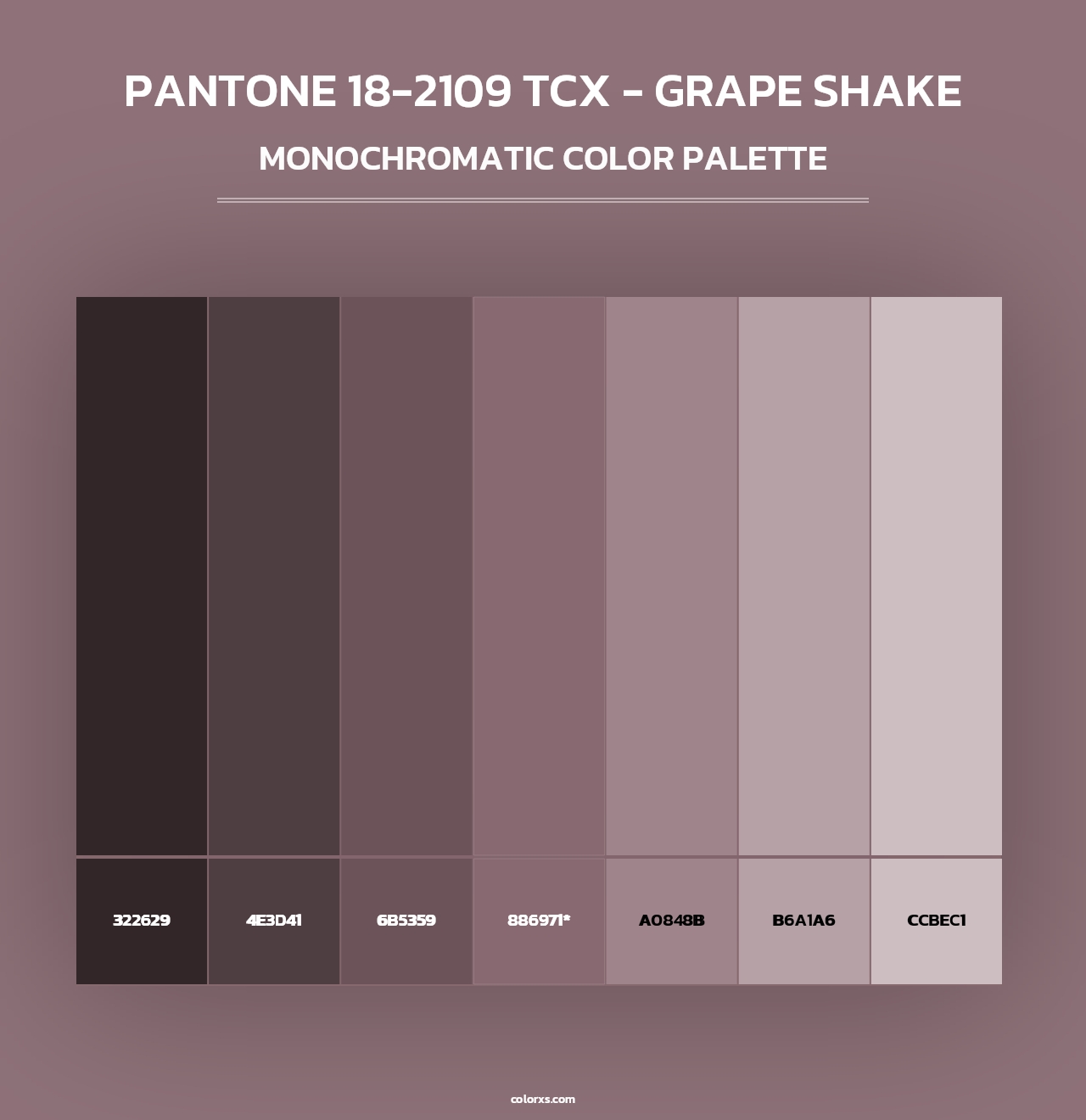 PANTONE 18-2109 TCX - Grape Shake color palettes - colorxs.com