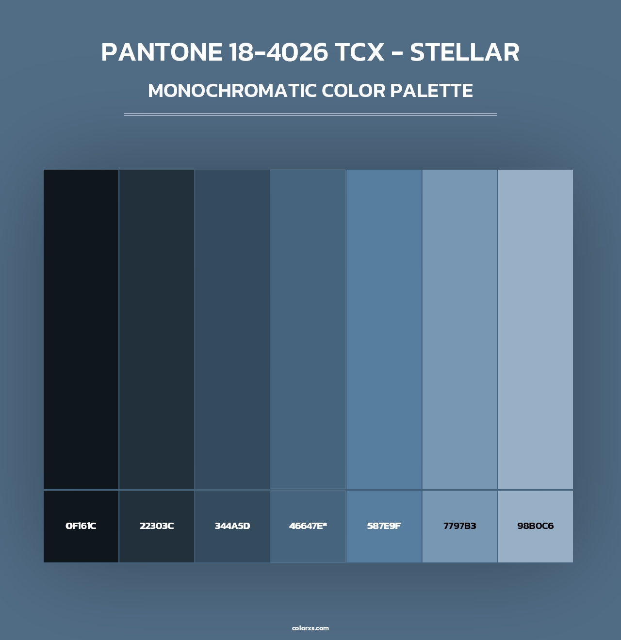 PANTONE 18-4026 TCX - Stellar color palettes - colorxs.com