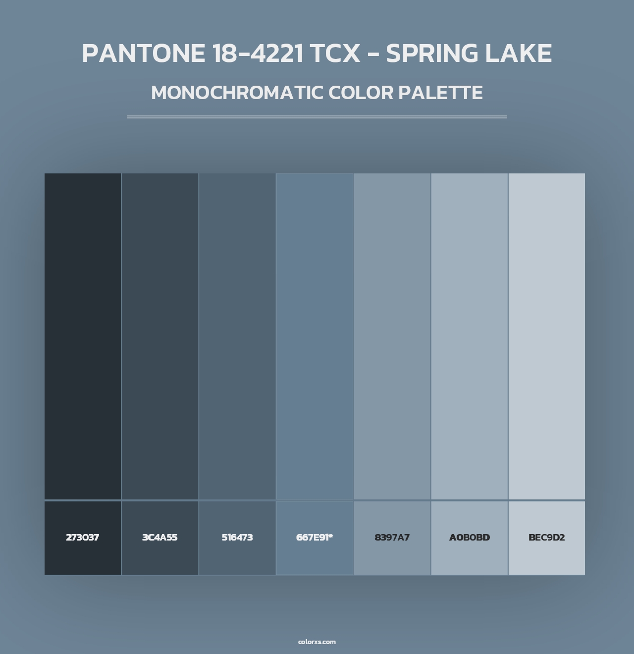 PANTONE 18-4221 TCX - Spring Lake color palettes - colorxs.com