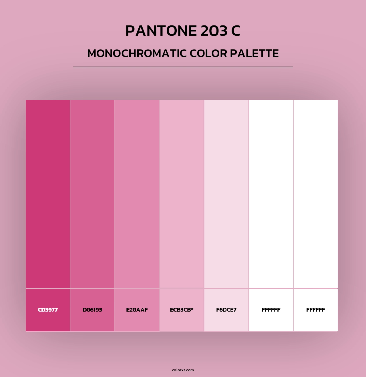 PANTONE 203 C color palettes - colorxs.com