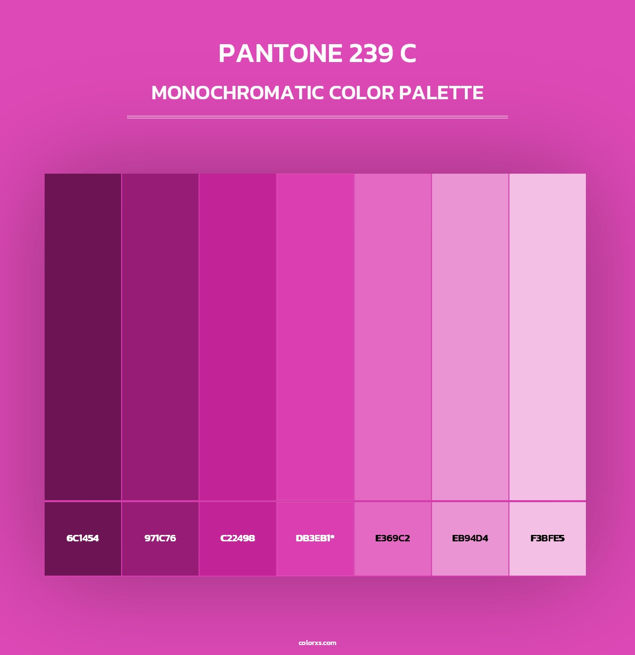 PANTONE 239 C color palettes - colorxs.com