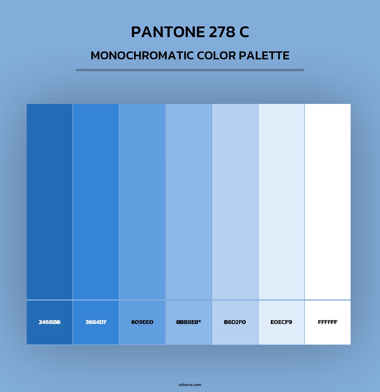 PANTONE 278 C color palettes - colorxs.com